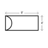 Envelope 4"x9" 20's White Vertical