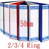 Bantex 1284 2D Ring PVC Insert Binder A4 50mm White
